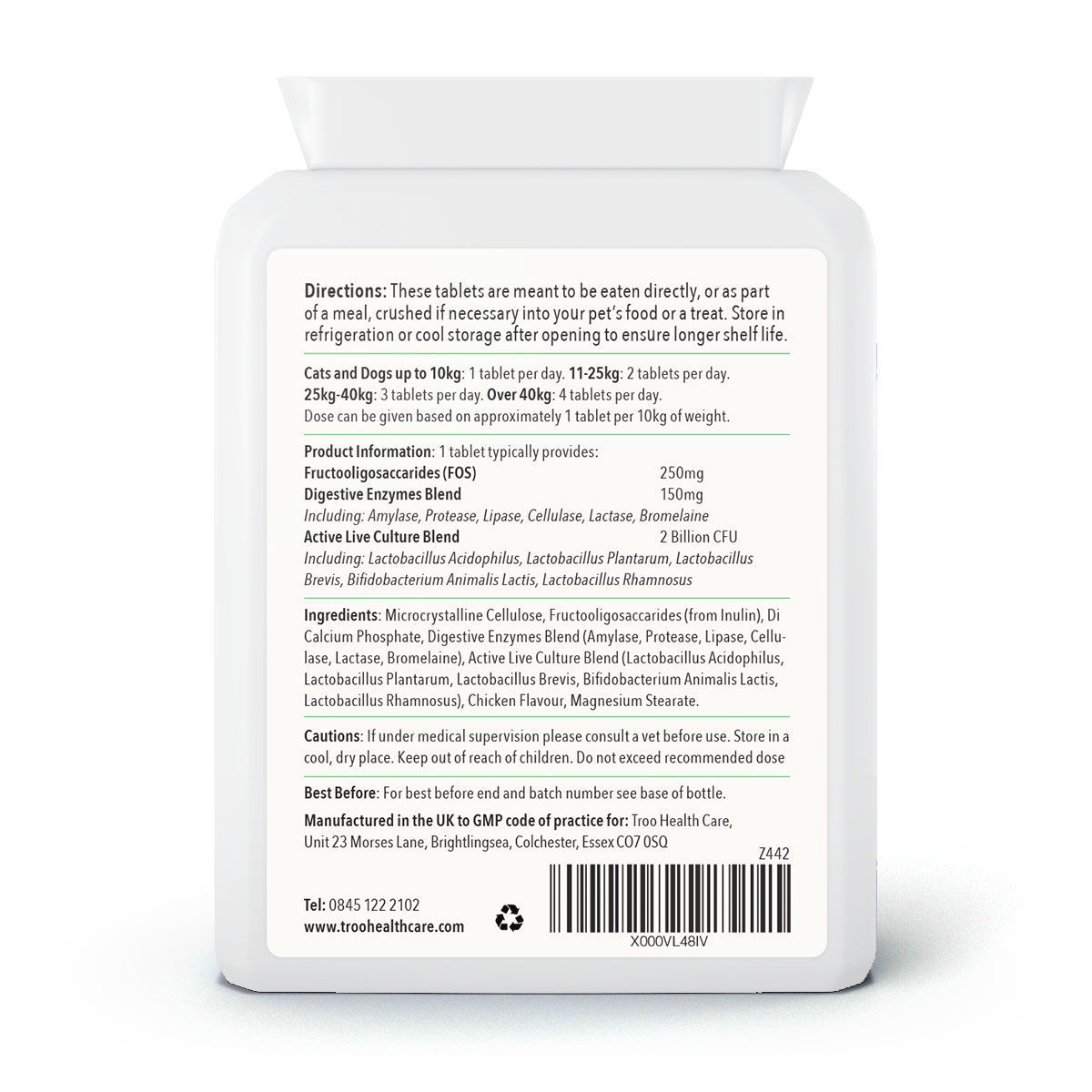 Pet Probiotic Tablets for Cats and Dogs | Troo Health Care. Healthcare ...