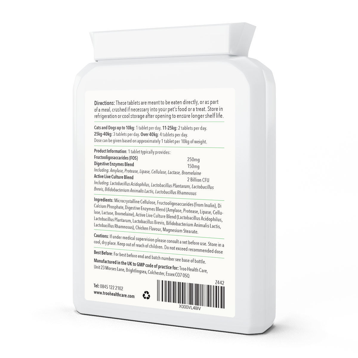 Pet Probiotic Tablets for Cats and Dogs | Troo Health Care. Healthcare ...