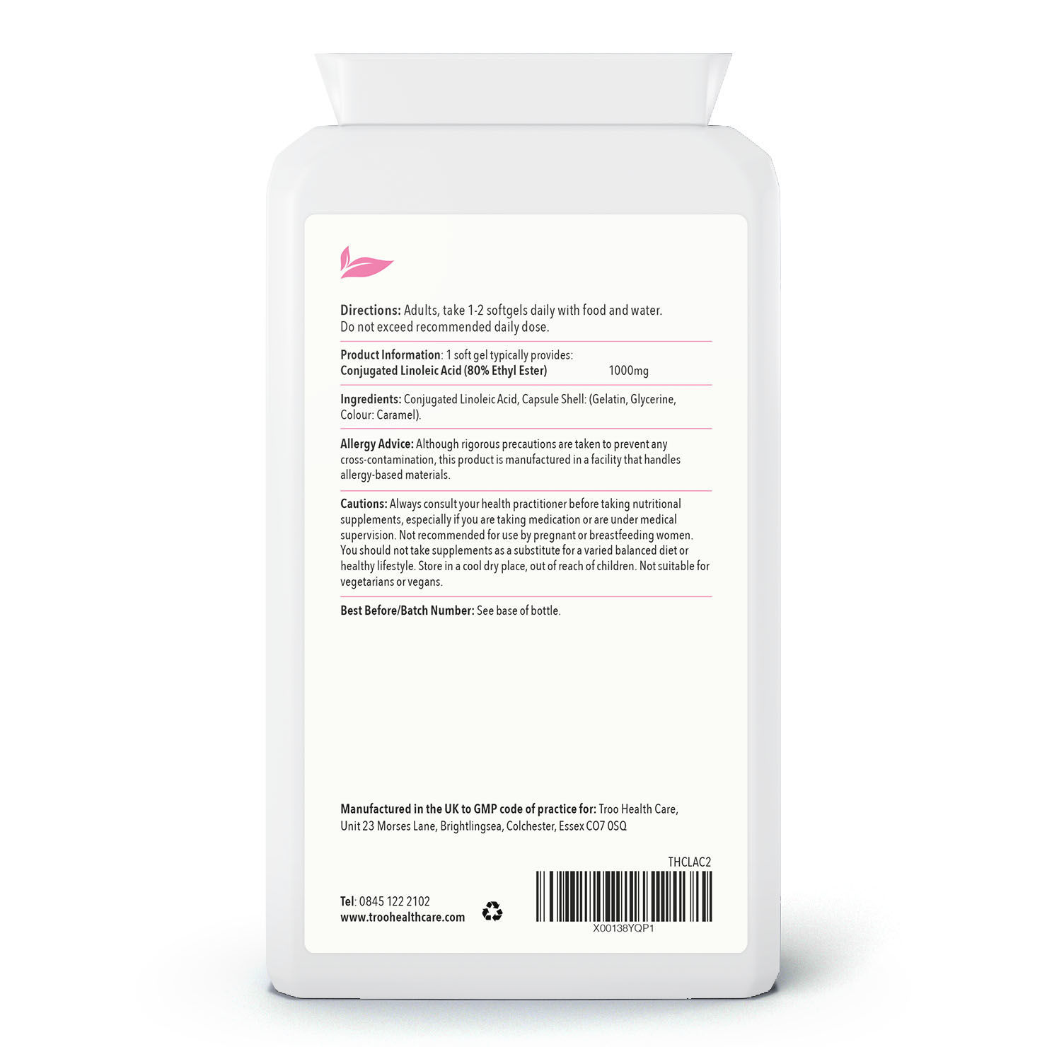 CLA Conjugated Linoleic Acid 1000mg 90 Softgel Capsules. Healthcare ...