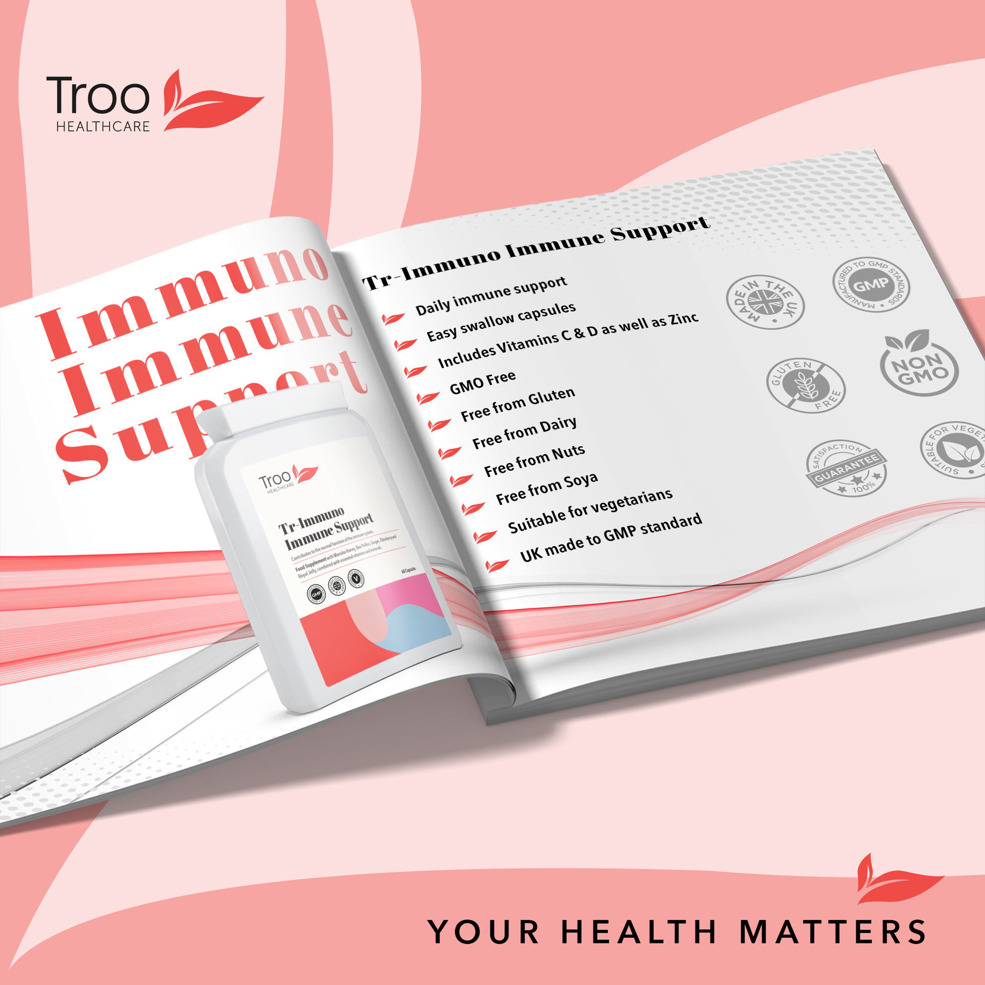 Tr-Immuno Immune System and Allergy Support Health Supplement ...