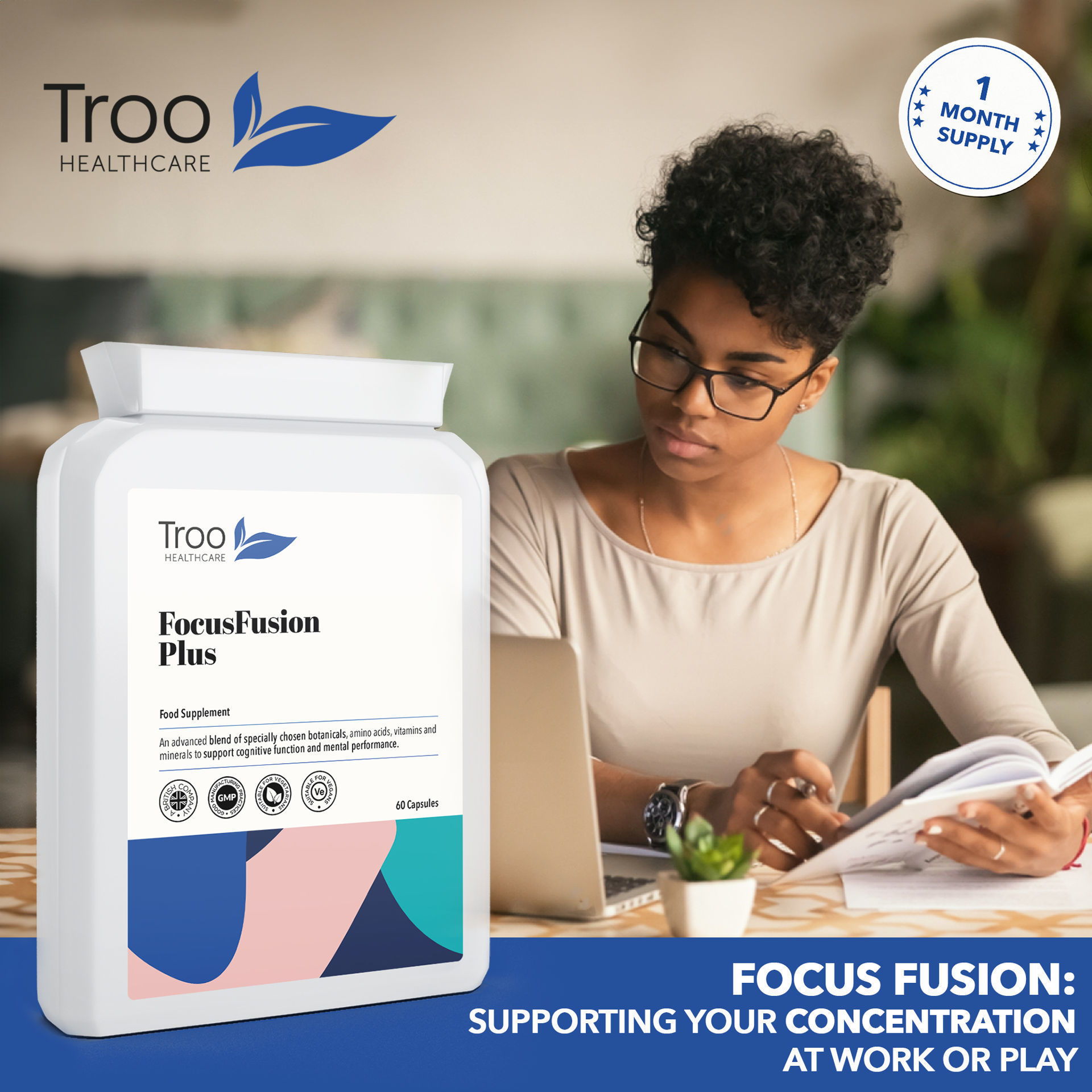 FocusFusion - Daily Nootropic Supplement for Focus & Concentration ...