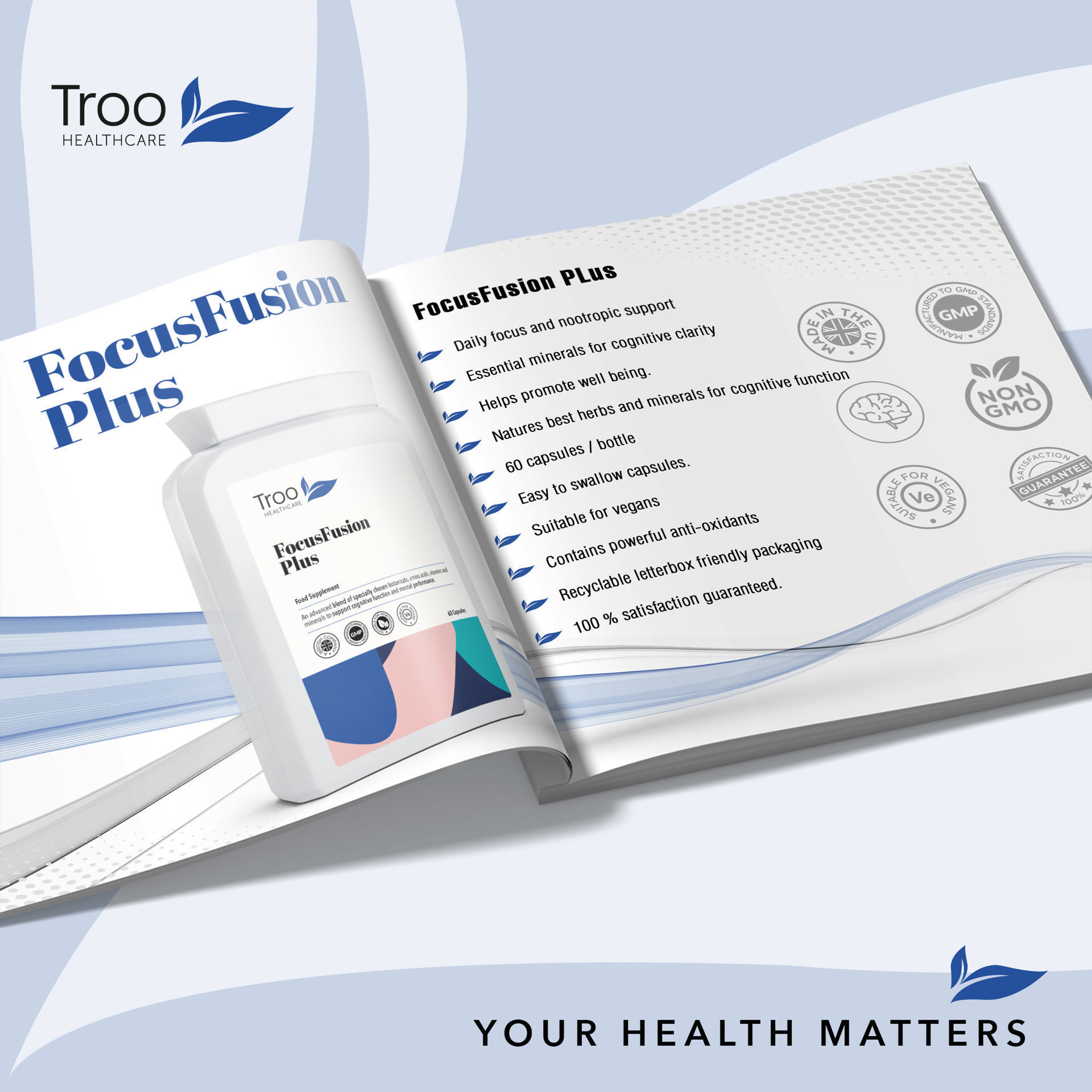 FocusFusion - Daily Nootropic Supplement for Focus & Concentration ...