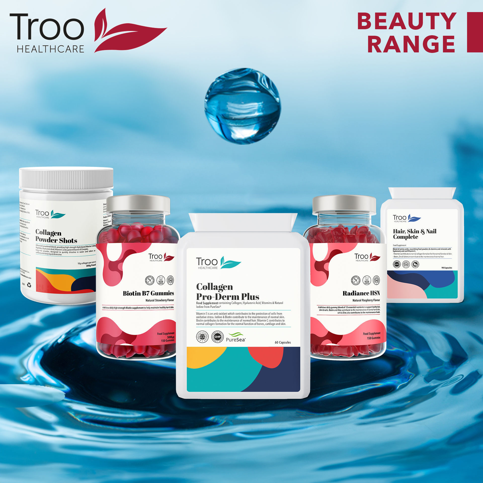 Pro-Derm Marine Collagen Capsules - Skin Hair and Nail Complex with ...