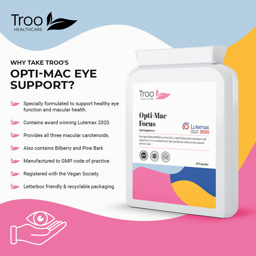 Opti-Mac Macular Eye Support Supplement with Zeaxanthin and Lutein ...