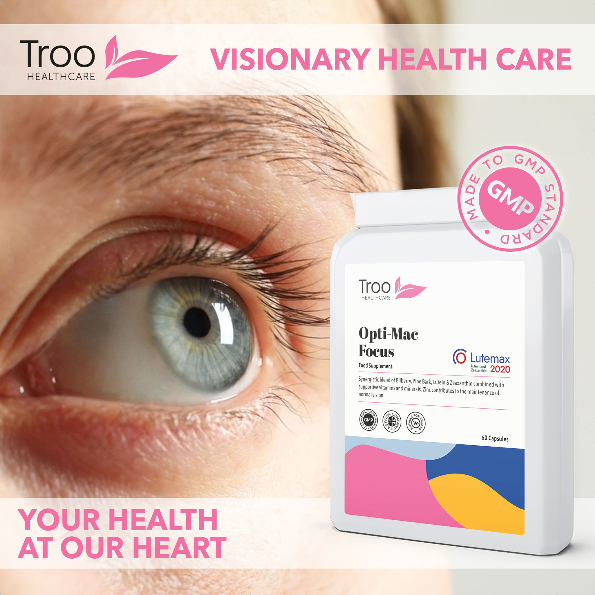 Opti-Mac Macular Eye Support Supplement with Zeaxanthin and Lutein ...