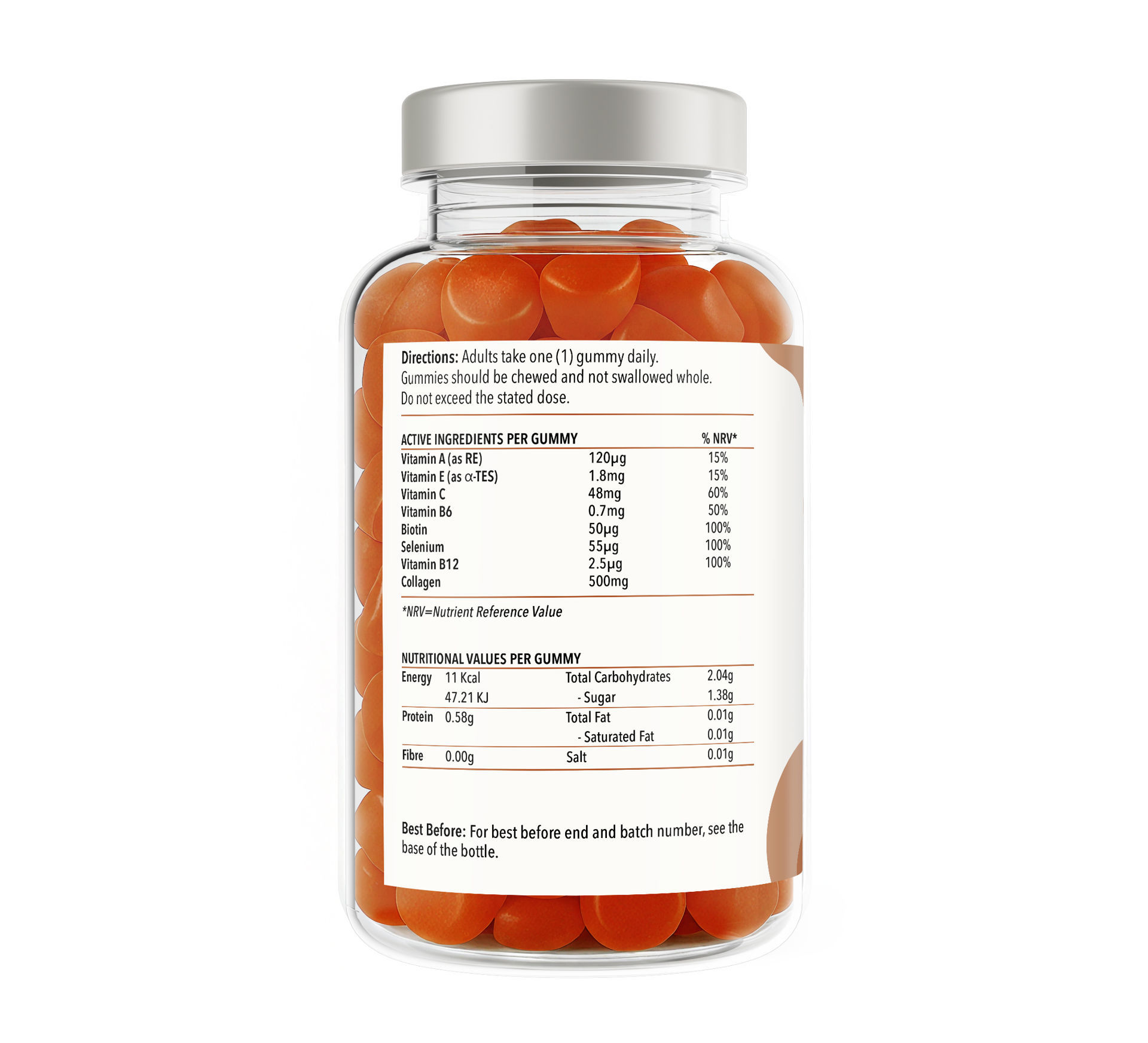 Hydrolysed Collagen Gummies with Vitamins - Gummy Supplement for Hair ...