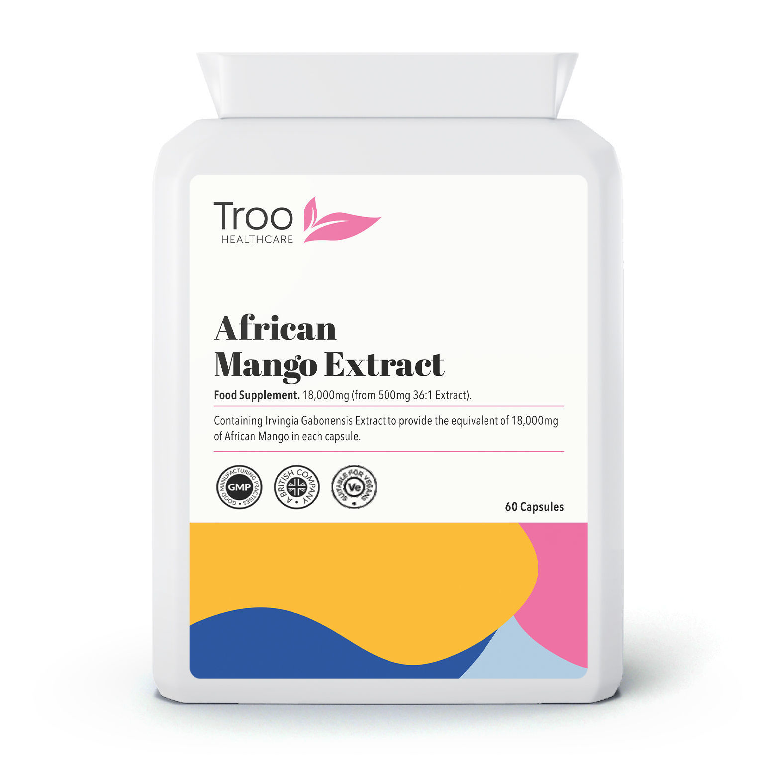 African Mango Seed Extract 18000mg Capsules - Extra Strength Irvingia ...